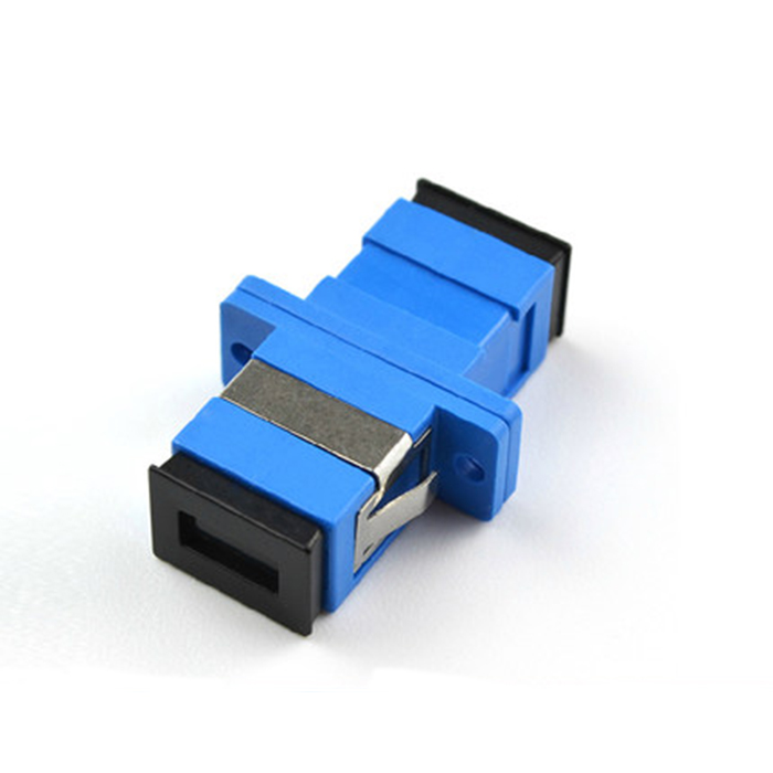 SC APC Fiber Optic Adapter Single Core 녹색 Plastic Flange