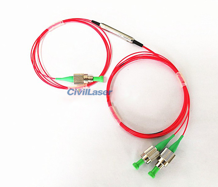 1X2 편광 유지 섬유 Coupler 1310nm PM Filter Coupler FC/APC φ5.5*L35mm