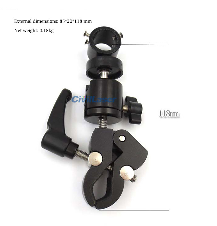 Universal bracket Ball Head Metal Clip 360° Rotating Shelf Laser Module ...
