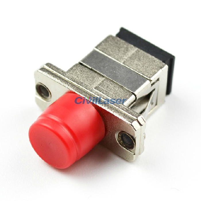 SC To FC Single Core Fiber Optic Adapter Metal Flange Plate