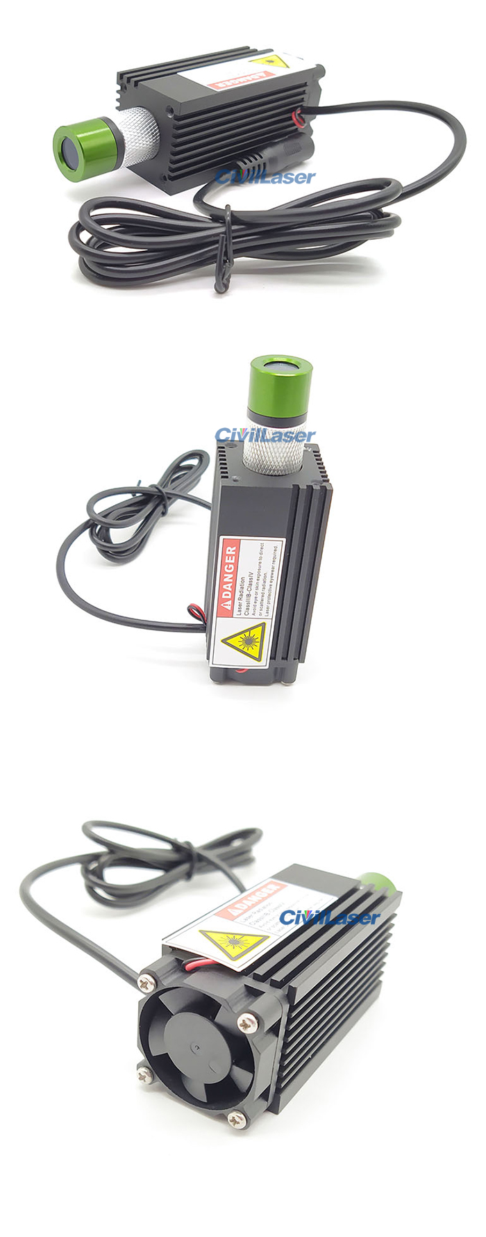 520nm 300mW~1000mW 녹색 레이저 모듈 Line Focus Adjustable