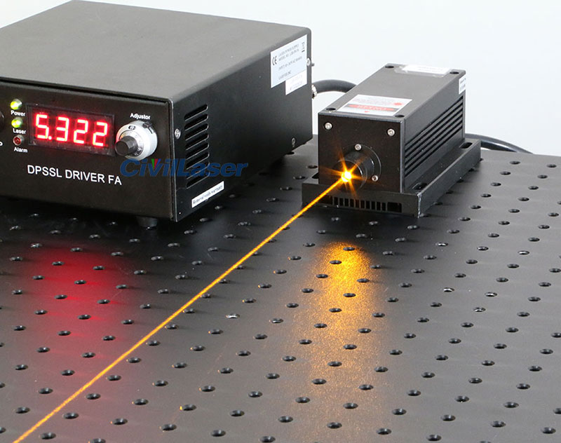 589nm 800mW DPSS laser 노란색 laser source for scientific research