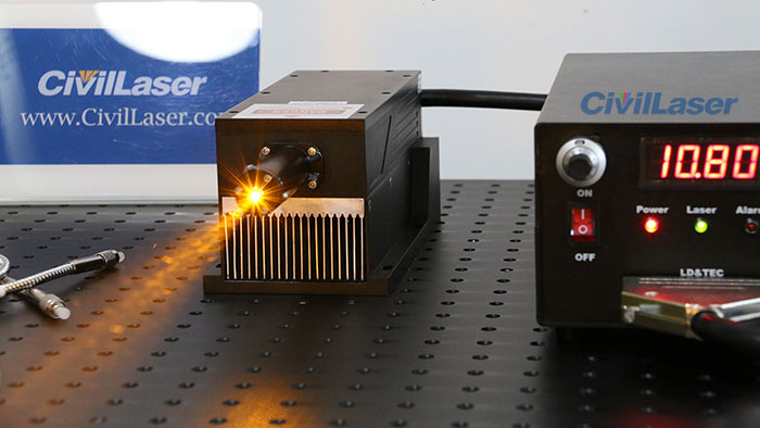 589nm 1W/3W 노란색 laser 광섬유 결합 레이저 with power supply