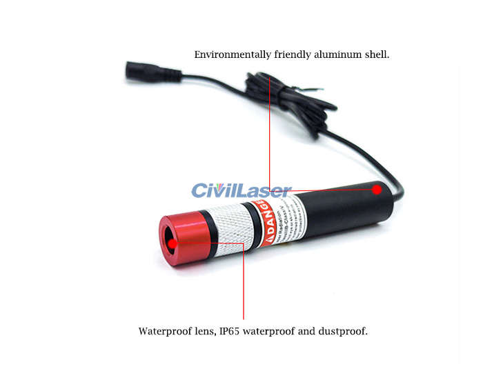 5 Lines Laser Module 638nm 100~200mW Red DOE Laser Focus Adjustable