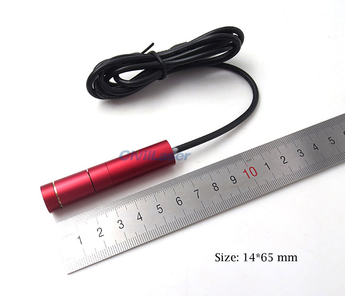 655nm 30mW 빨간색 레이저 모듈 Crosshair 6m Line Length 24 Hours Continuous ...
