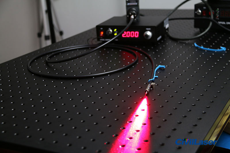655nm/660nm 100mW~3600mW 섬유 결합 레이저 with Power Supply Support Modulation