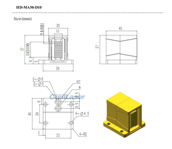 Stacked Array Package 755nm 500W Laser for Hair Removal