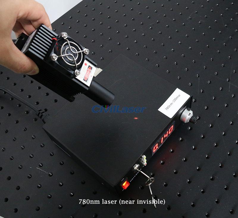 780nm IR TEM00 반도체 레이저 100mW Infrared Laser