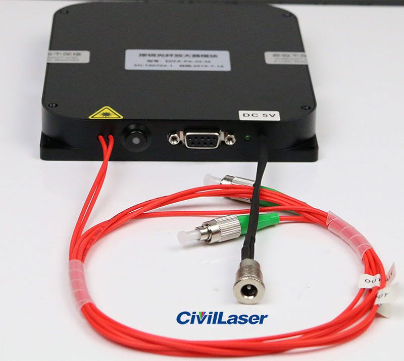 Erbium doped fiber amplifier 35~45dB EDFA Single wavelength Pre ...