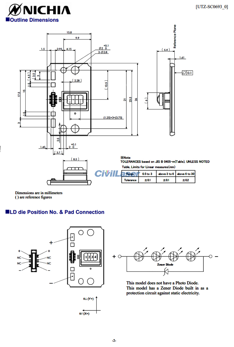 NUBB13T 455nm 20W 블루 레이저 다이오드 Bank Nichia 4 LD Integration Module