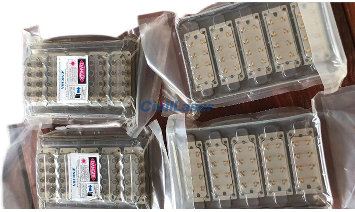 Nichia 455nm 40W 5W*8 High Power 블루 레이저 다이오드 Bank NUBM0E LD Module