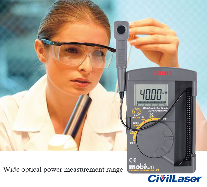 Digital SANWA LP1 Laser Power Meter Pocket optical sensor 400nm~1100nm ...