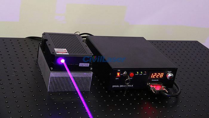 405nm 12W Solid state laser source Most powerful Blue-Violet laser