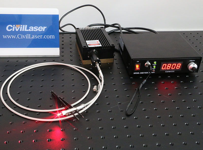 638nm 35W 섬유 결합 레이저 Powerful Lab Laser CW/TTL/아날로그