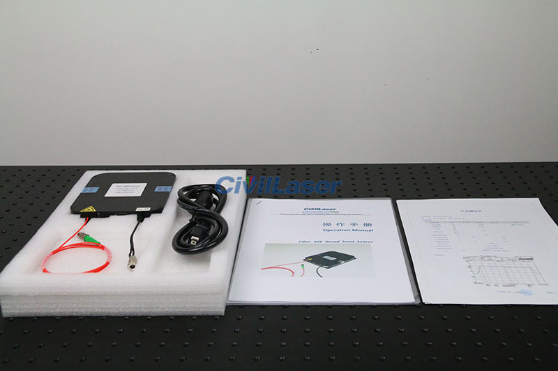 C-band Fiber Optic ASE Broadband Light Source 50mW SM Fiber Laser ASE-C ...